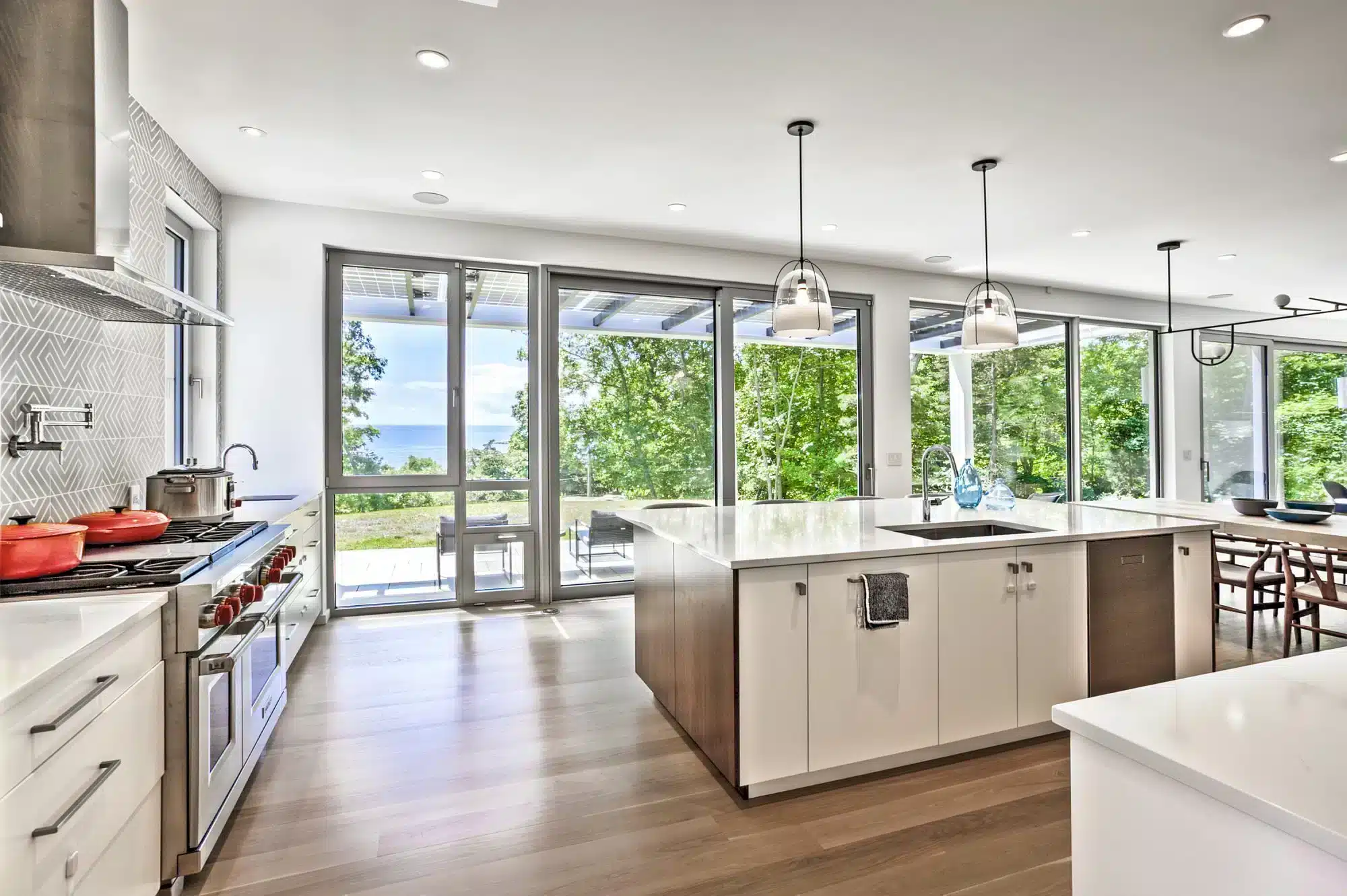 Modern Net Zero Energy Ready Home | Overlooking the Sound